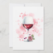 Red Wine Glass Birthday Party Invitation | Zazzle