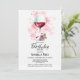 Red Wine Glass Birthday Party Invitation | Zazzle