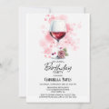 Red Wine Glass Birthday Party Invitation | Zazzle