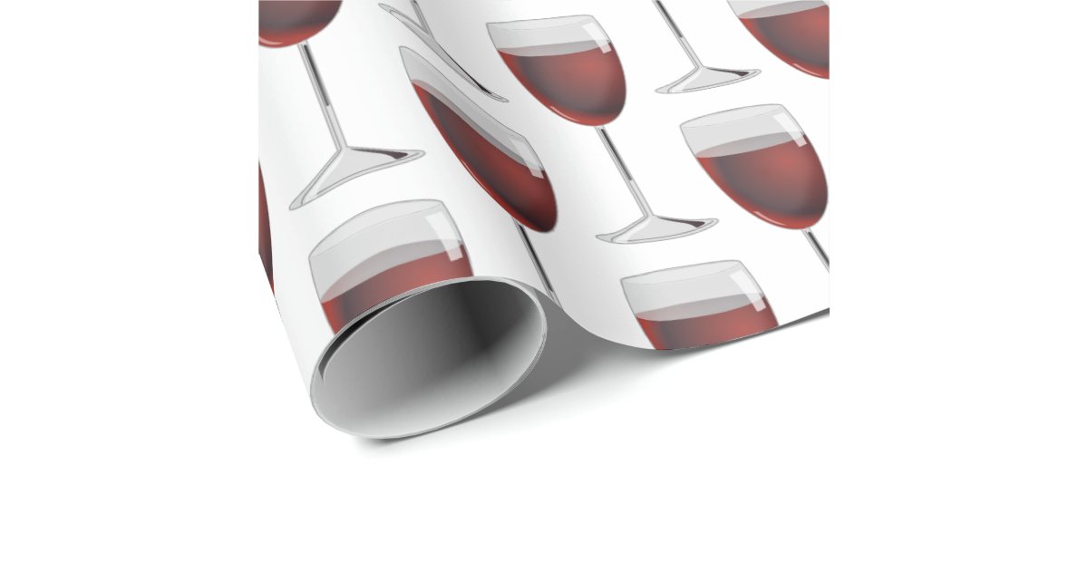 red wine in stemware glass wrapping paper | Zazzle