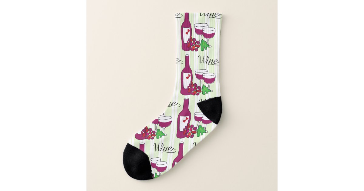 Red Wine Lover Socks | Zazzle