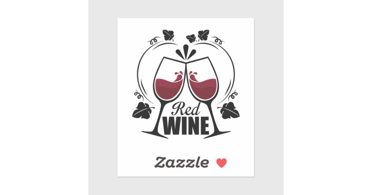 Red Wine Sticker | Zazzle