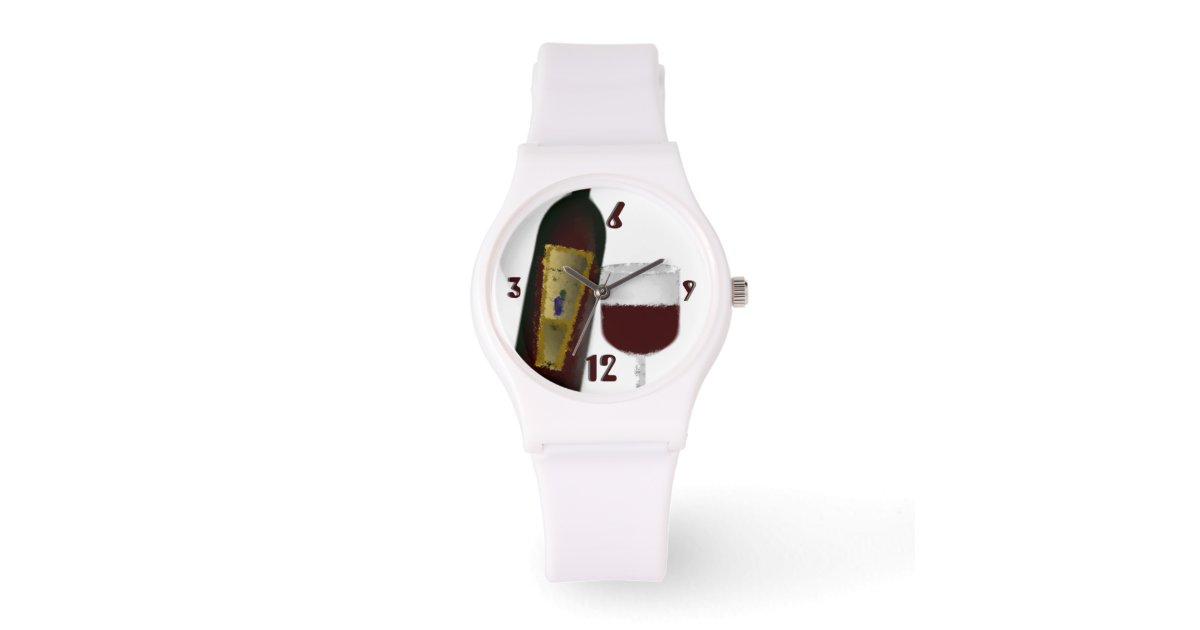Red Wine Time Watch | Zazzle