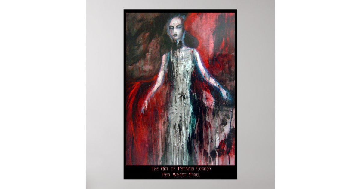 Red Winged Angel Poster | Zazzle