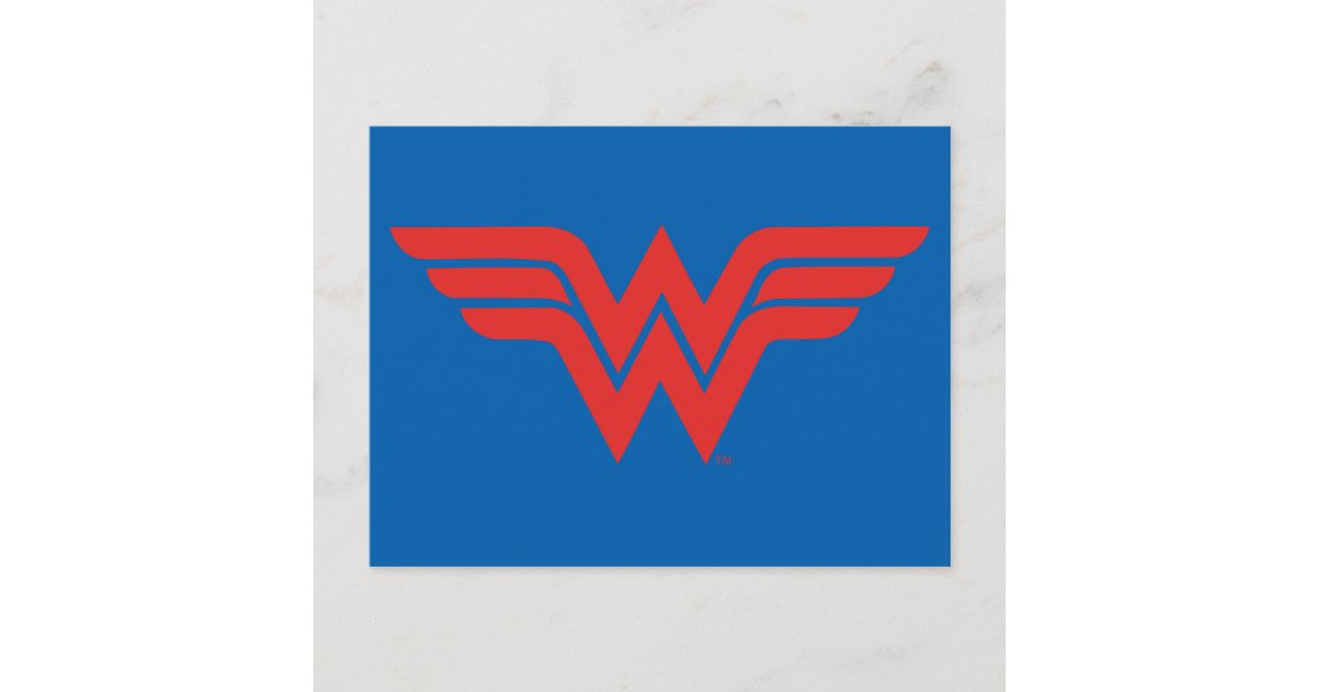 Red Wonder Woman Logo Postcard | Zazzle