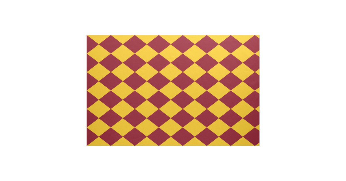 Red, yellow, diamond fabric | Zazzle