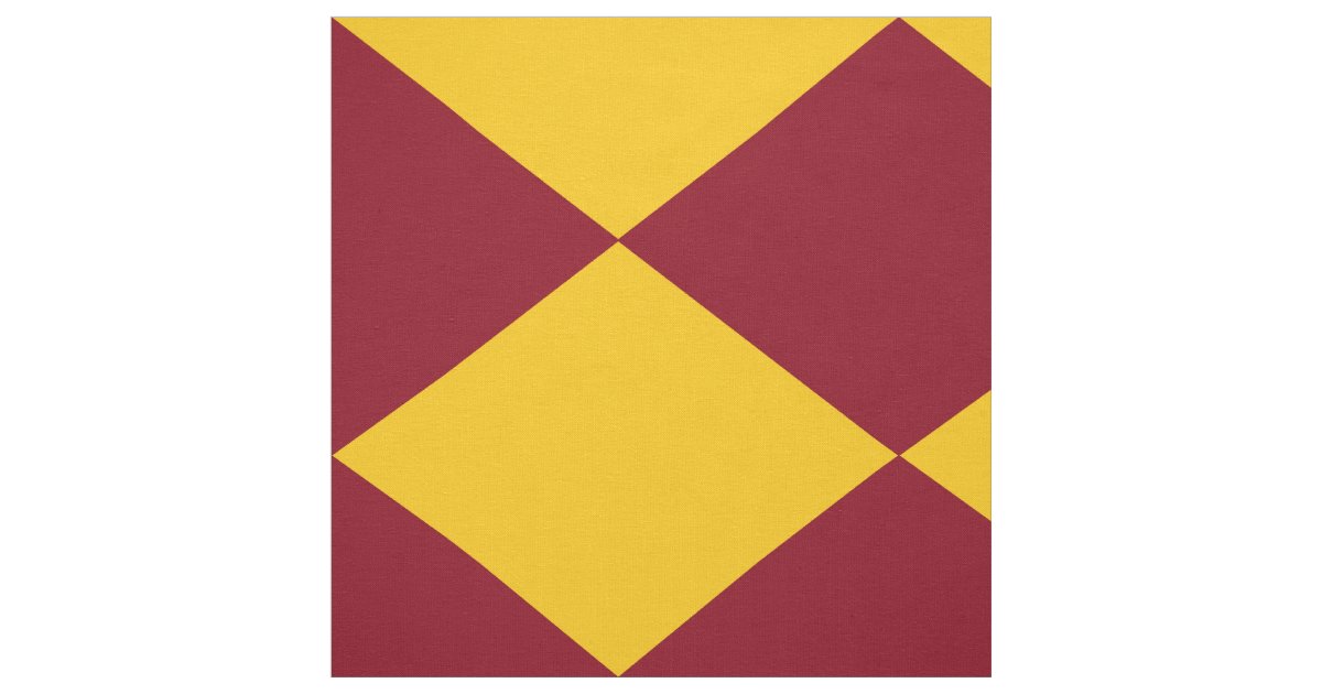 Red, yellow, diamond fabric | Zazzle