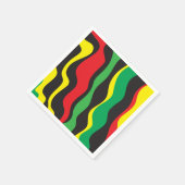 Red Yellow Green Black Rasta Wave Party Napkins | Zazzle