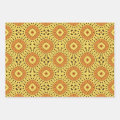 Red Yellow Orange Oriental Geometric Patterns Wrapping Paper Sheets ...