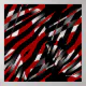 Red Zebra Abstract Poster | Zazzle