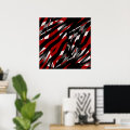 Red Zebra Abstract Poster | Zazzle