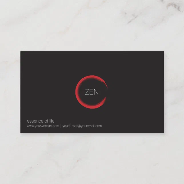 Red Zen Business Card | Zazzle