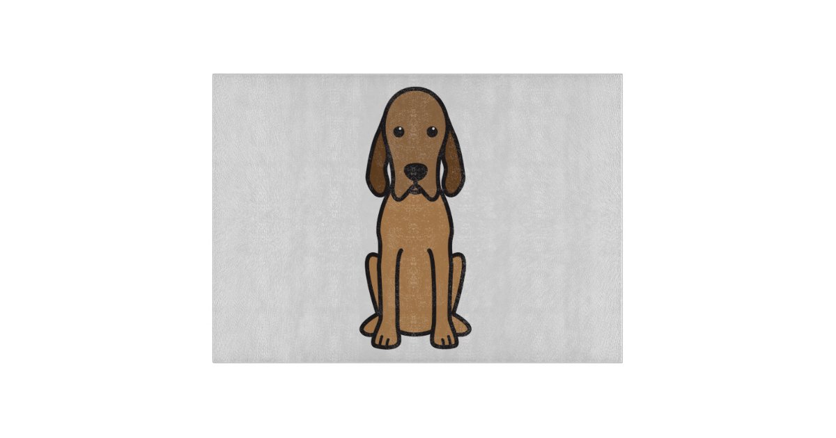 Redbone Coonhound Dog Cartoon Cutting Board | Zazzle