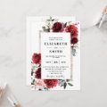 Reddish Floral Elegant Rustic White Wedding Invitation | Zazzle