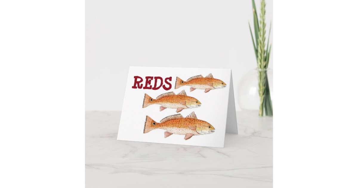 Redfish Greetings Card | Zazzle