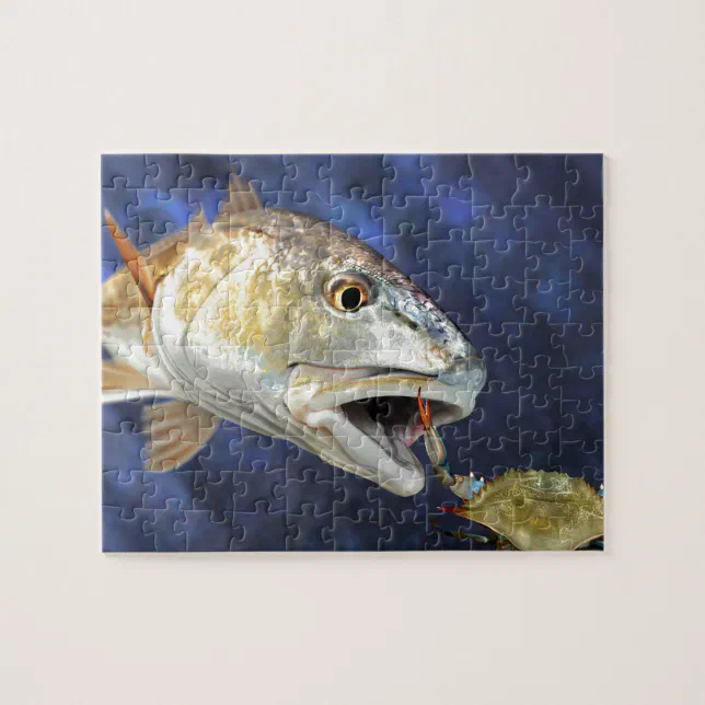 Redfish Strike Jigsaw Puzzle | Zazzle