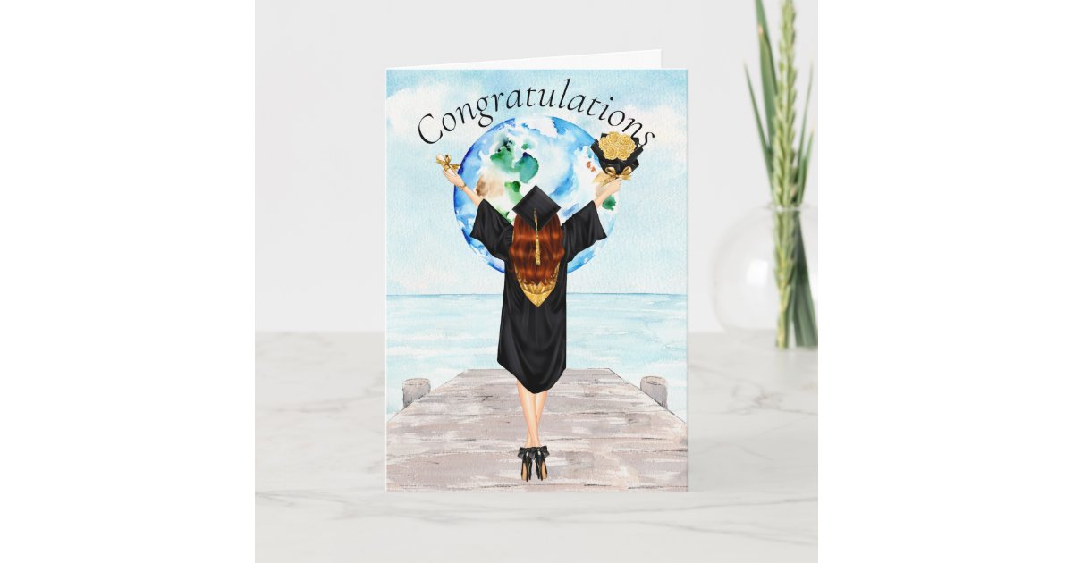Redhead Graduation Congratulations Card | Zazzle