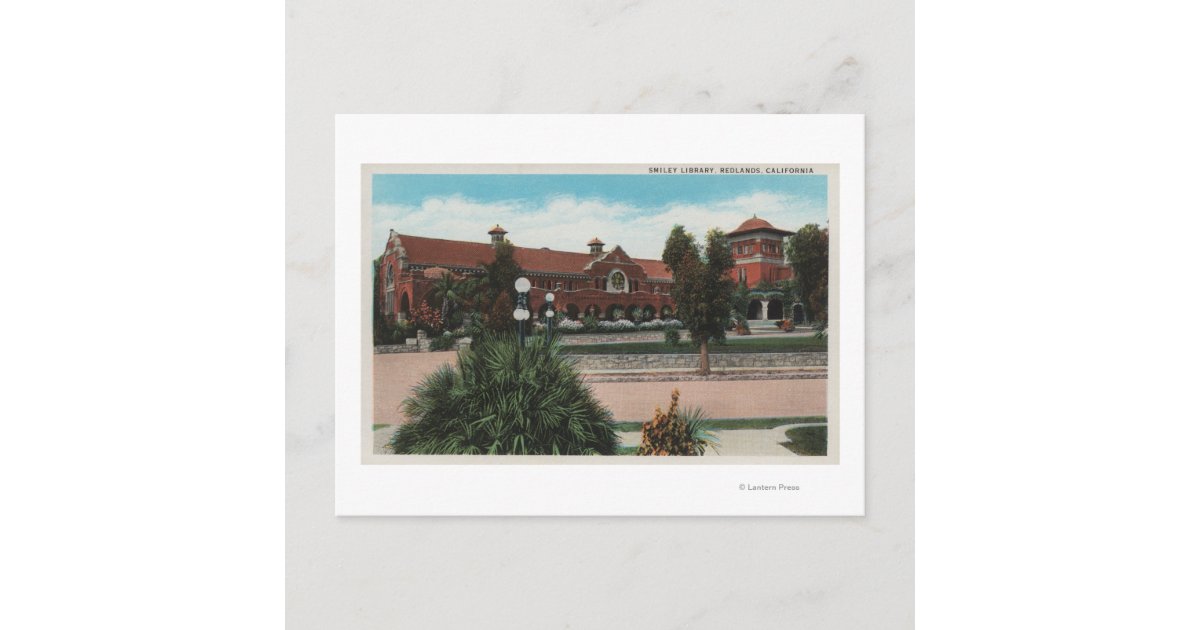 Redlands, CA - View of Smiley Library Postcard | Zazzle