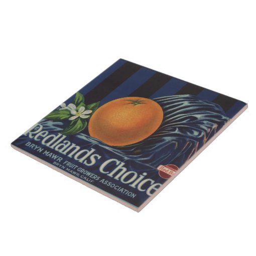 Redlands Choice Orange Crate Label Tile | Zazzle