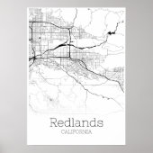 Redlands Map - California - City Map Poster | Zazzle