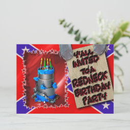 REDNECK BIRTHDAY PARTY INVITATION - DUCT TAPE | Zazzle