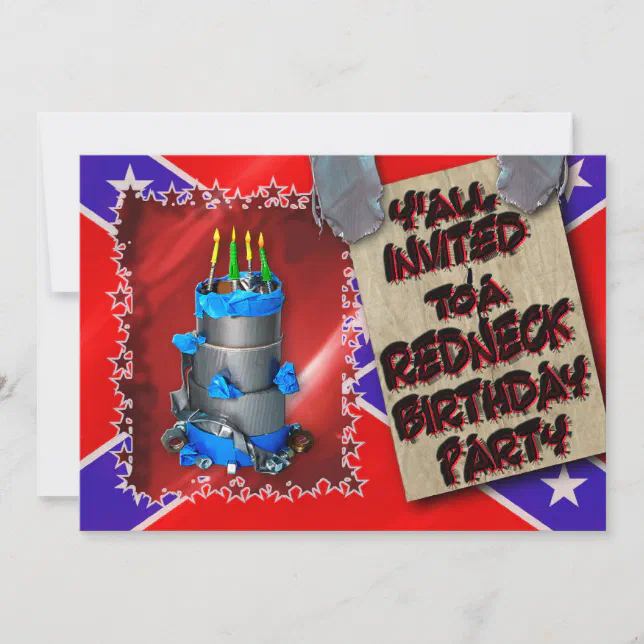 REDNECK BIRTHDAY PARTY INVITATION - DUCT TAPE | Zazzle