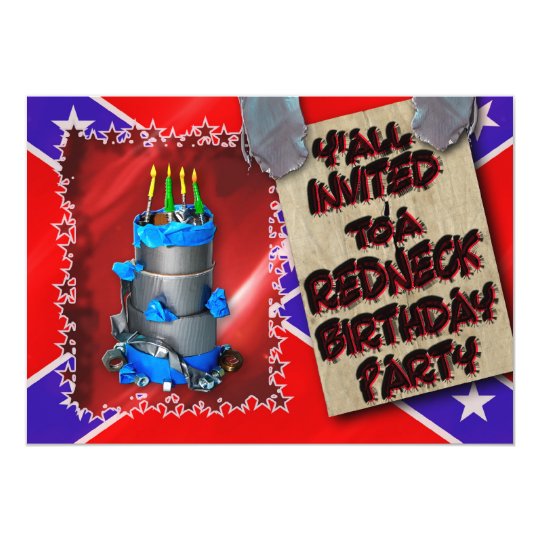 Redneck Birthday Party Invitation Duct Tape