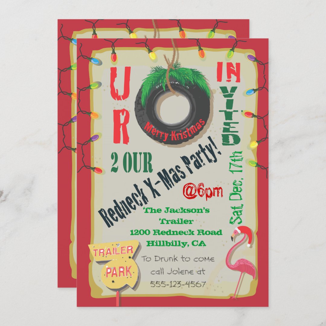 Redneck Christmas Party Invitations | Zazzle
