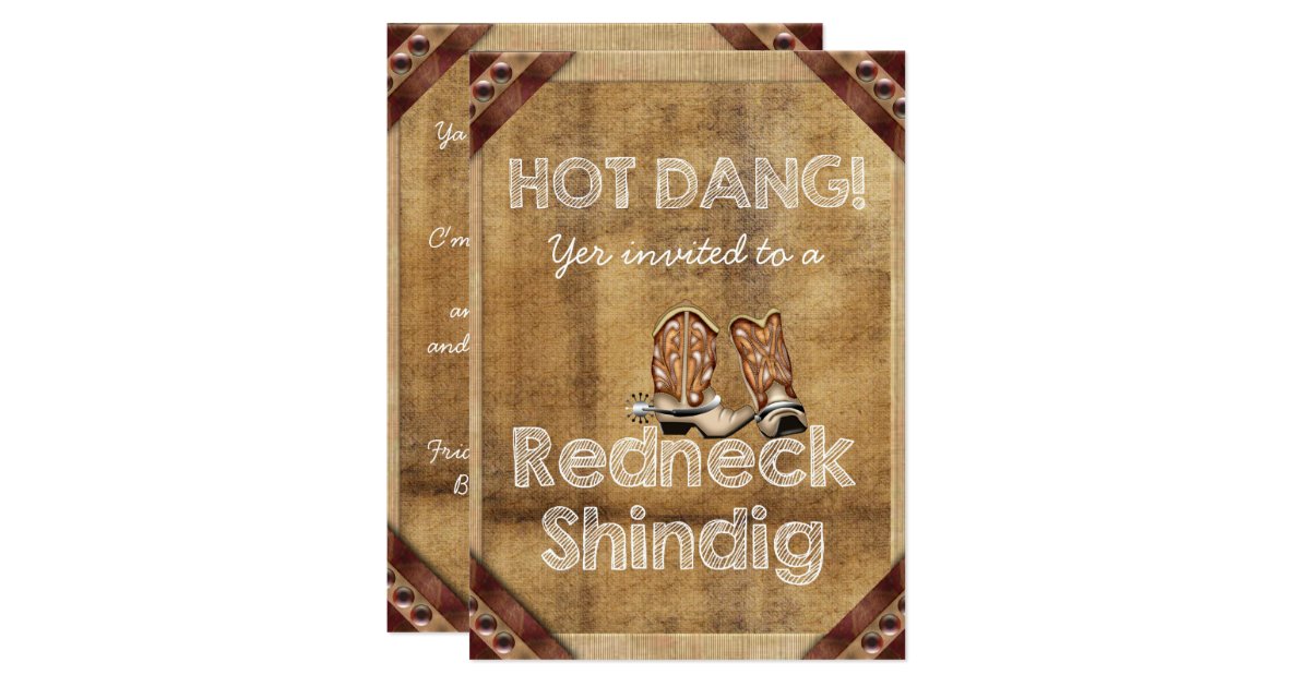 Redneck Invitation Ideas