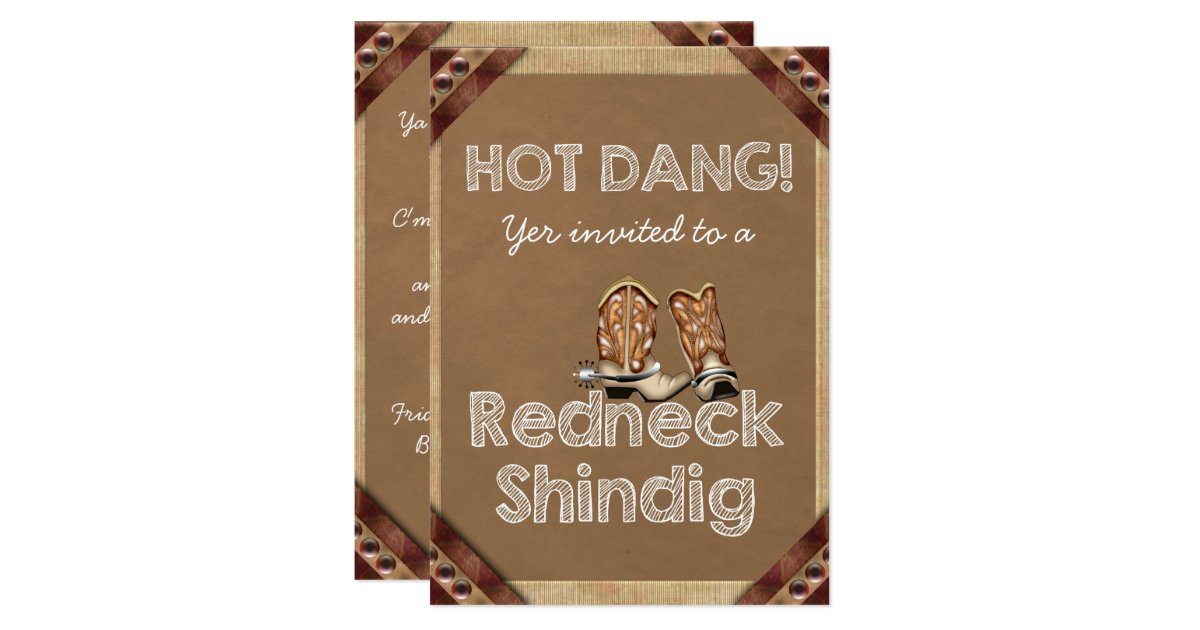 Redneck Graduation Party Invitations