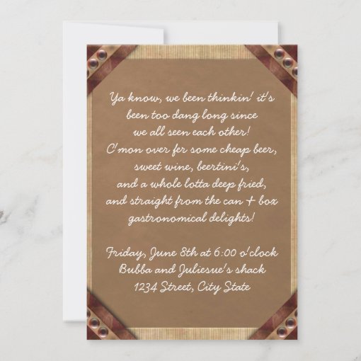 Redneck Party Invitations | Zazzle