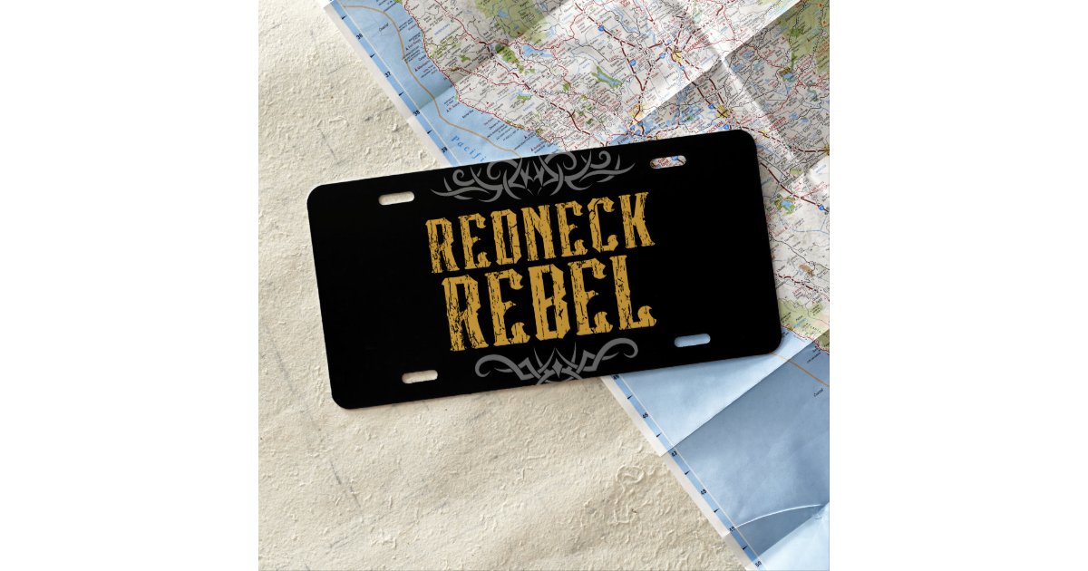 Redneck Rebel License Plate | Zazzle
