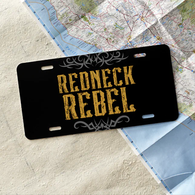 Redneck Rebel License Plate | Zazzle