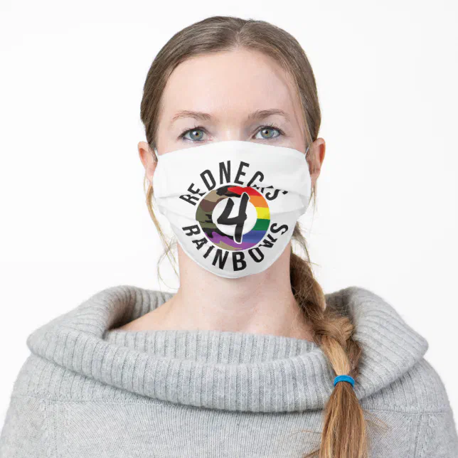Rednecks 4 Rainbows Adult Cloth Face Mask | Zazzle