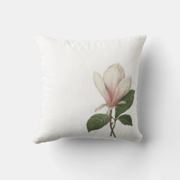 Redoute Magnolia Throw Pillow 20" x 20" | Zazzle