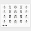 Redro Fish Paste Illustration Classic Round Sticker | Zazzle