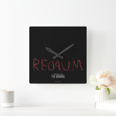 Redrum Square Wall Clock | Zazzle