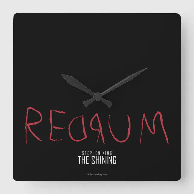 Redrum Square Wall Clock | Zazzle