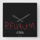 Redrum Square Wall Clock | Zazzle