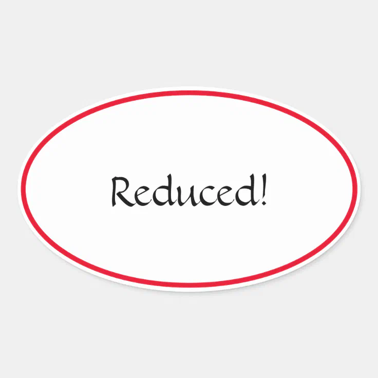 Reduced Oval Sticker | Zazzle