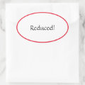 Reduced Oval Sticker | Zazzle