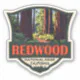 Redwood National Park Illustration Retro Badge Sticker | Zazzle