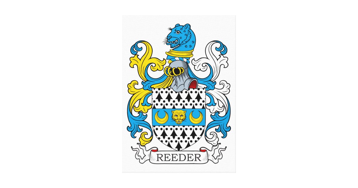 Reeder Family Crest Canvas Print | Zazzle