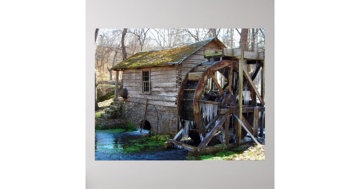 Reeds Spring Mill in January Poster | Zazzle