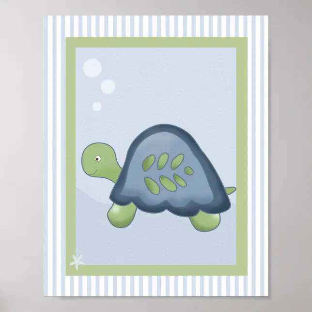 REEF TURTLE 8x10 BABY NURSERY ROOM PRINT | Zazzle