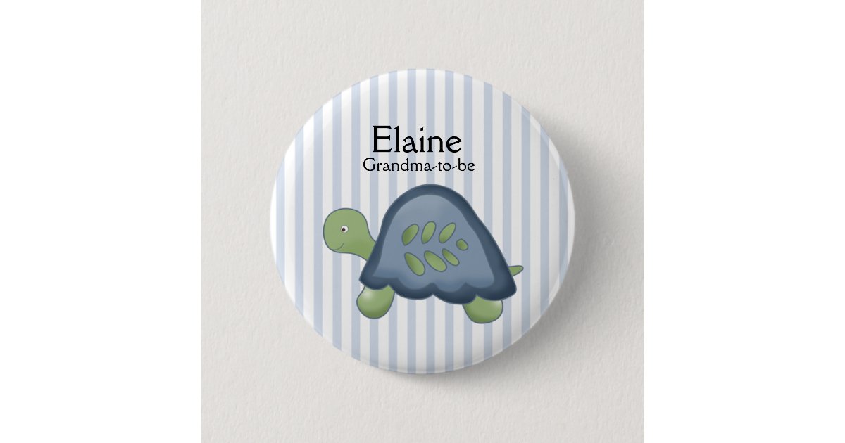 REEF TURTLE NAME TAG Personalized Button | Zazzle