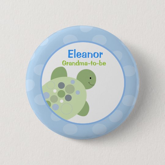 REEF TURTLE NAME TAG Personalized Button | Zazzle.com