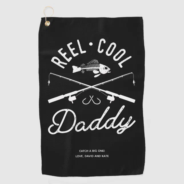 Reel Cool Daddy Personalized Fishing Towel | Zazzle