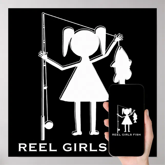 REEL GIRLS FISH - POSTER | Zazzle