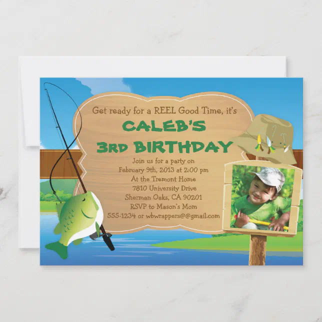 Reel Good Time - Fishing Themed Party Invitation | Zazzle